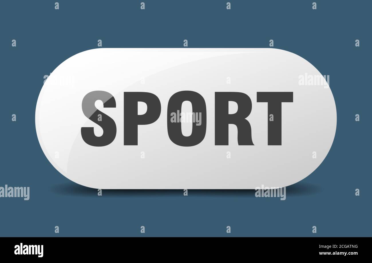 sport button. rounded glass sign. sticker. banner Stock Vector Image ...