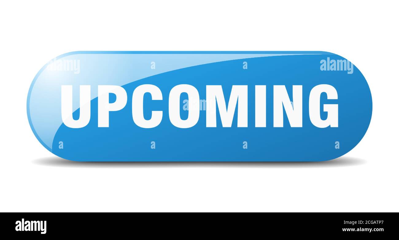 upcoming button. rounded glass sign. sticker. banner Stock Vector Image ...