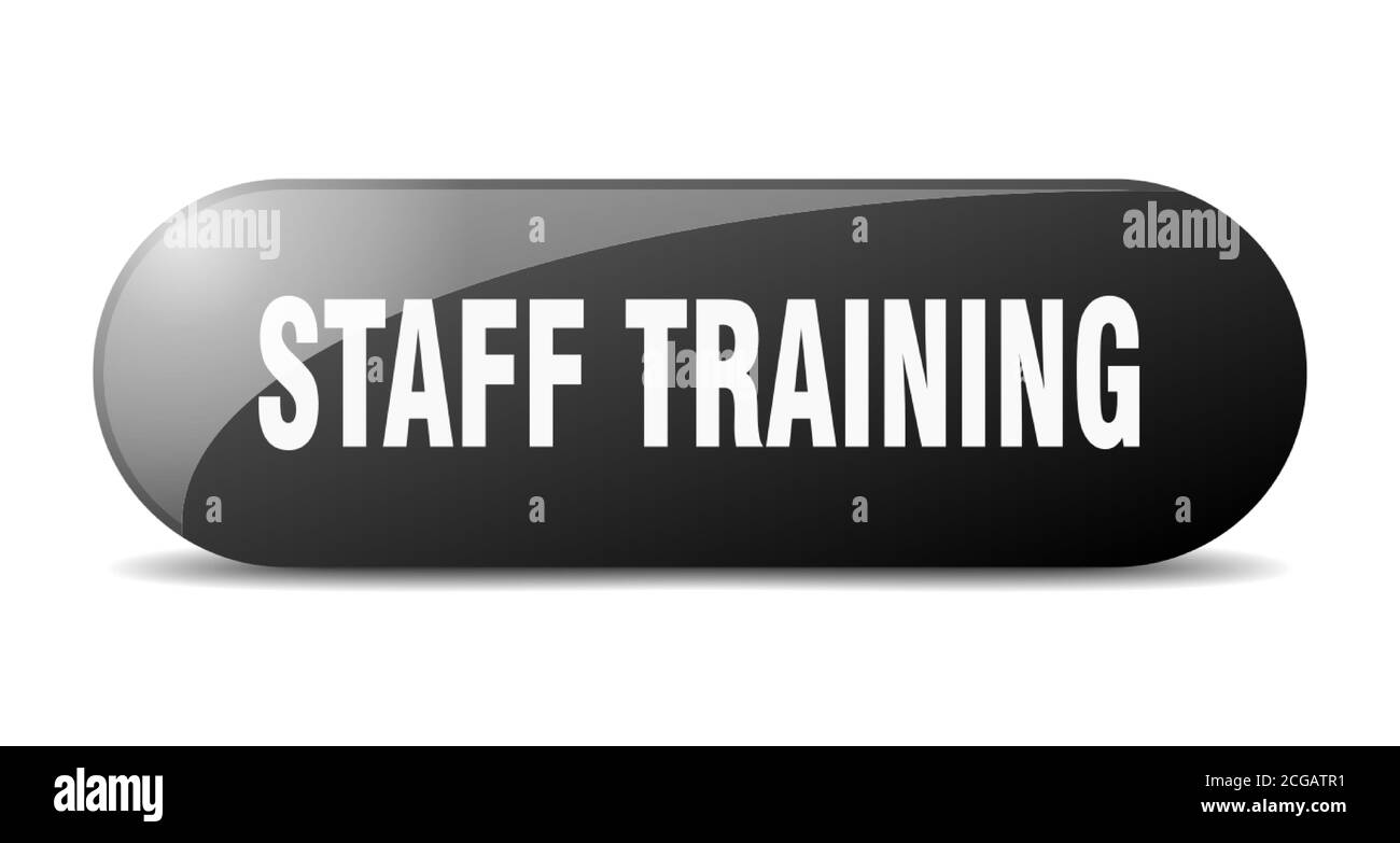 staff training button. rounded glass sign. sticker. banner Stock Vector ...