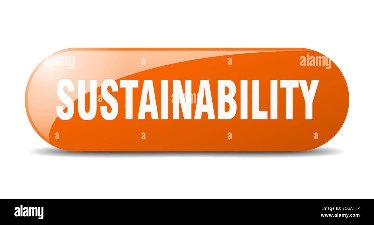 sustainability button. rounded glass sign. sticker. banner Stock Vector ...