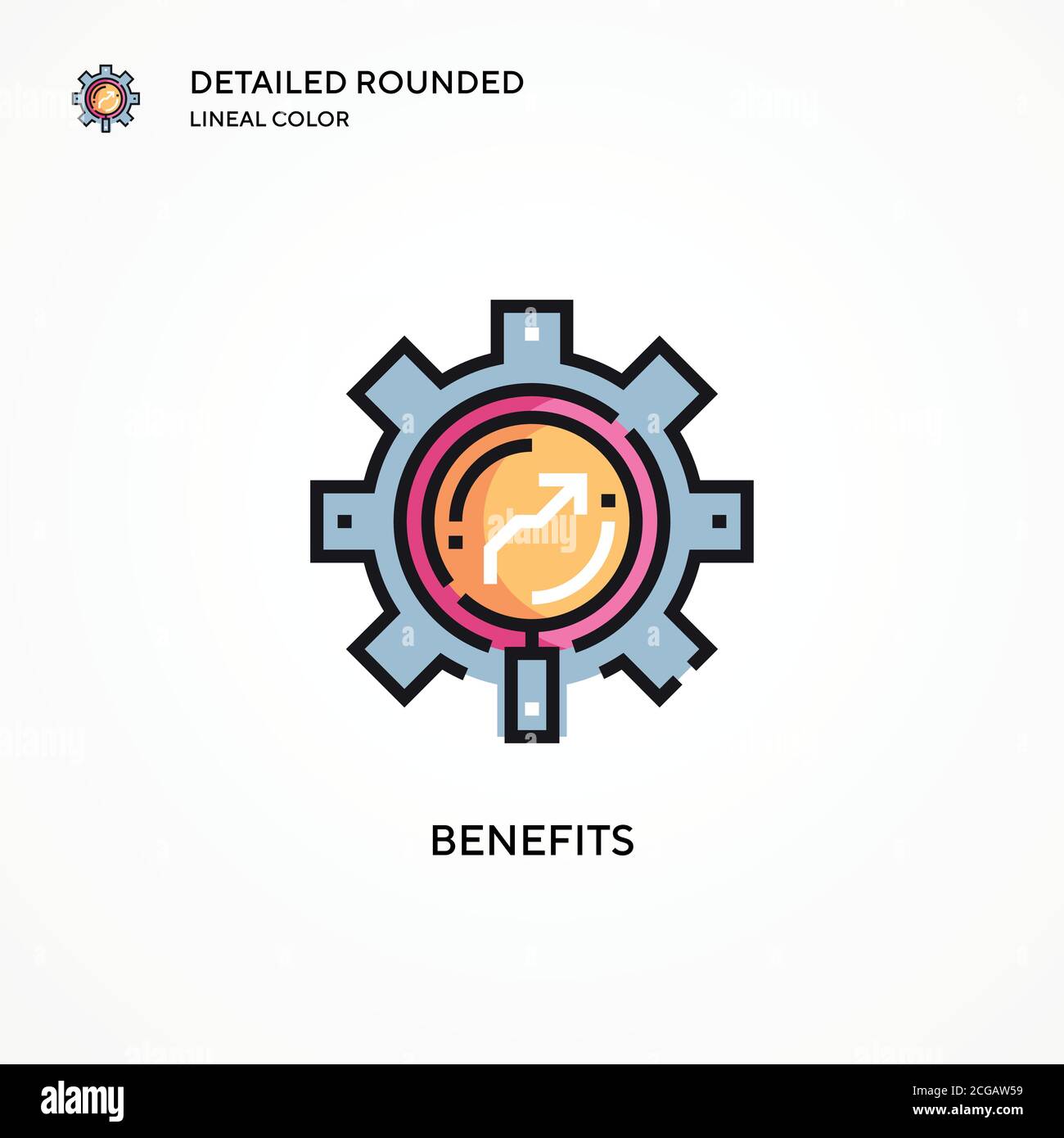 Benefits vector icon. Modern vector illustration concepts. Easy to edit ...