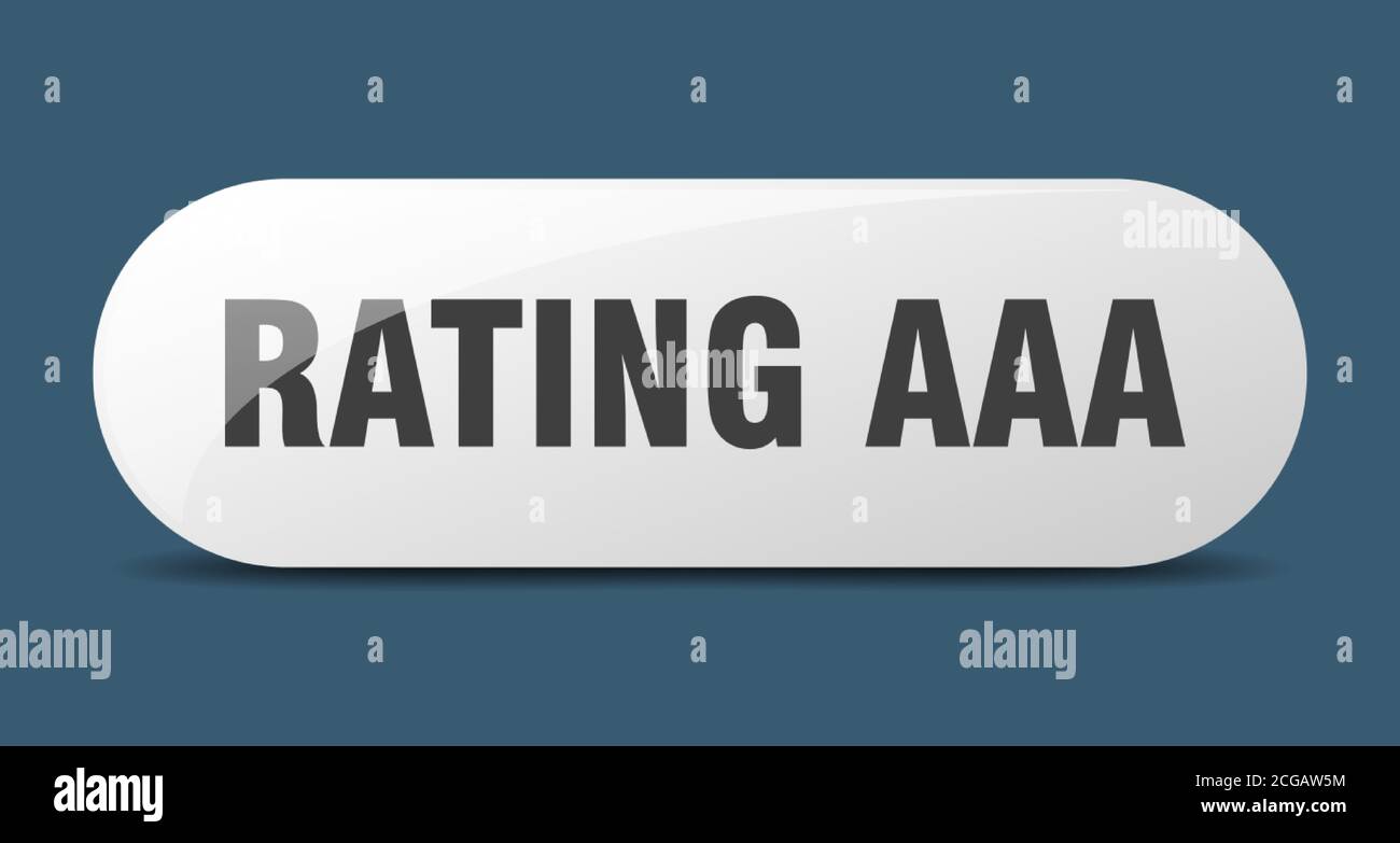 rating aaa button. rounded glass sign. sticker. banner Stock Vector ...