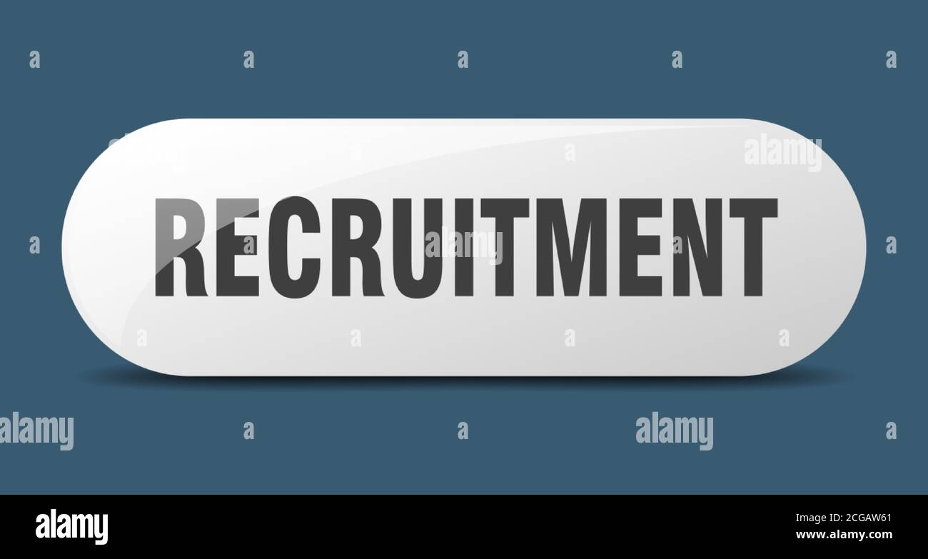 recruitment button. rounded glass sign. sticker. banner Stock Vector ...
