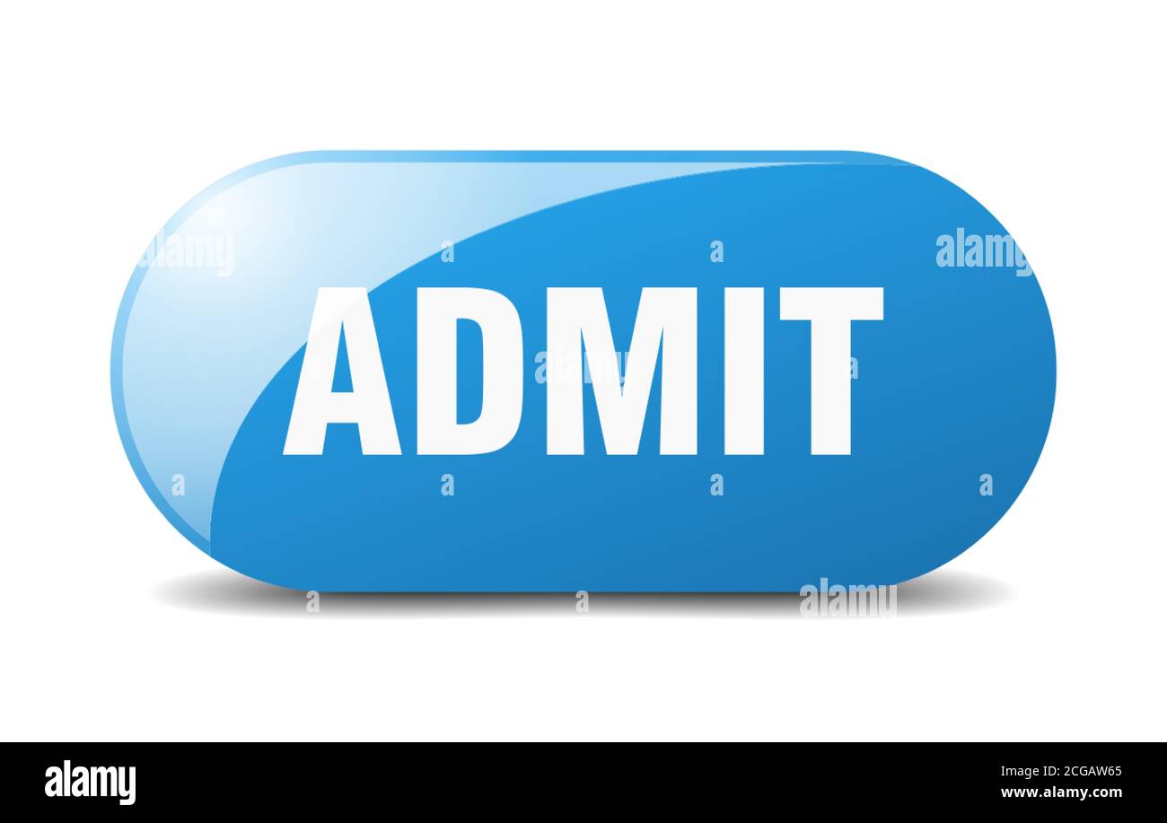 admit button. rounded glass sign. sticker. banner Stock Vector Image ...