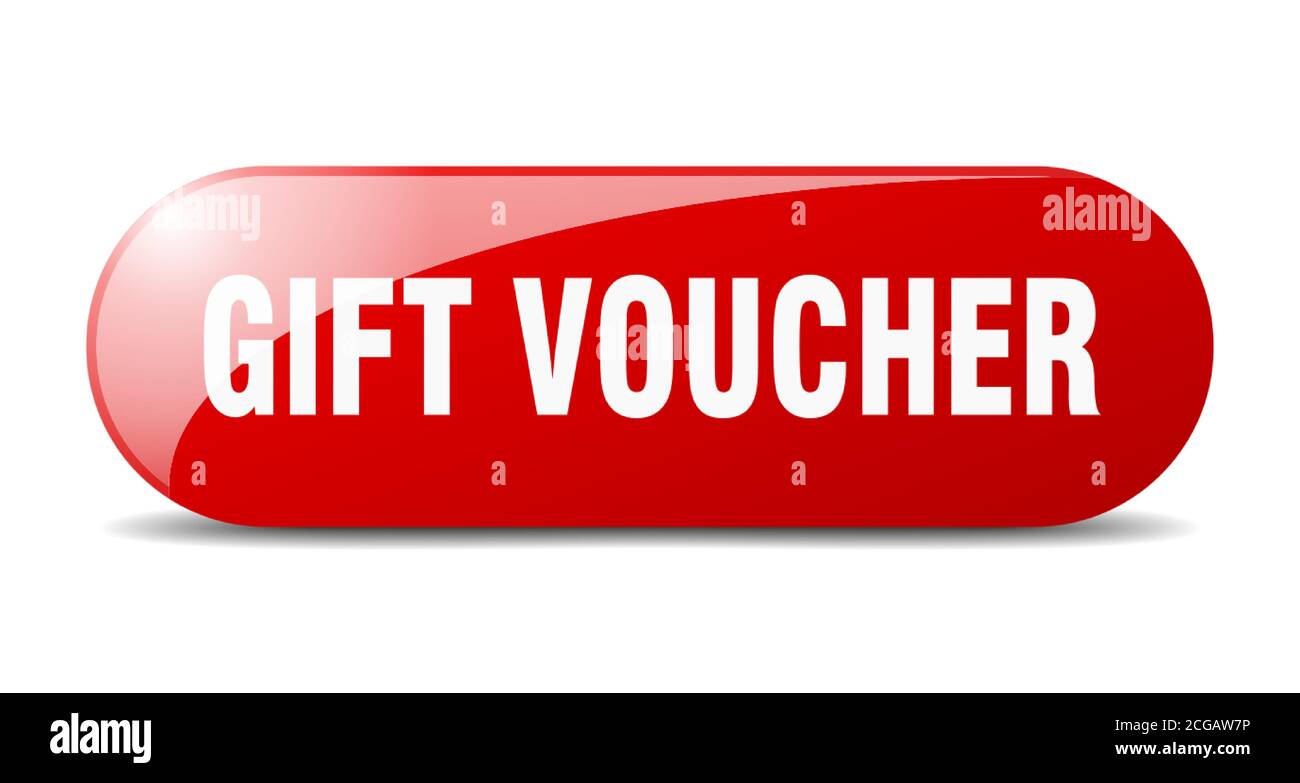 gift voucher button. rounded glass sign. sticker. banner Stock Vector ...