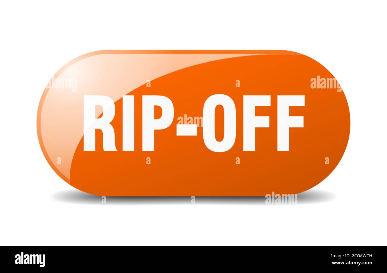 rip-off button. rounded glass sign. sticker. banner Stock Vector Image ...