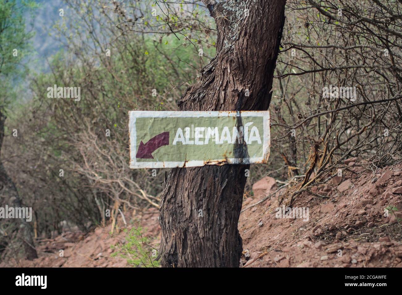 townsign of Alemania, a little village with an interesting history in ...
