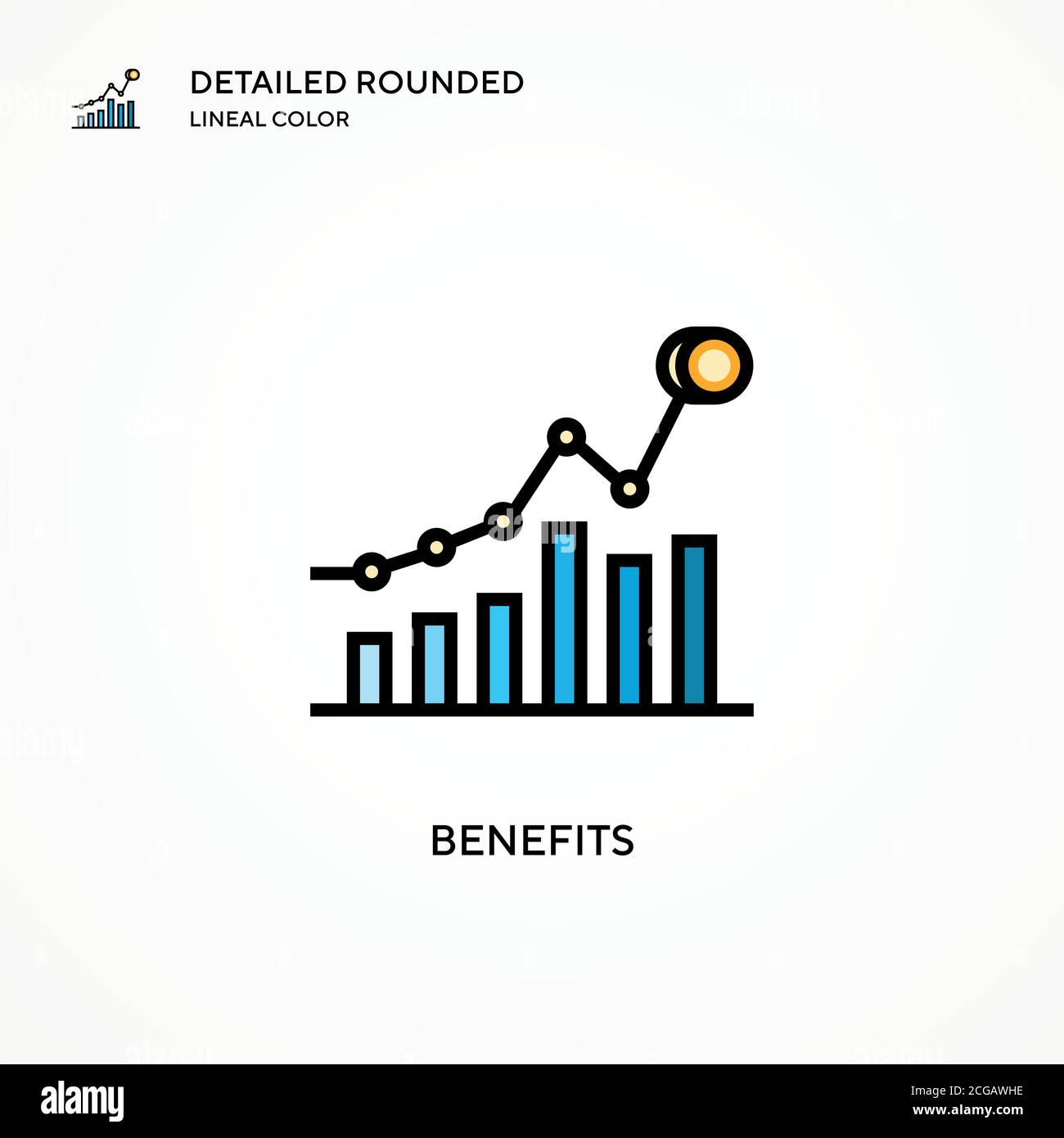 Benefits vector icon. Modern vector illustration concepts. Easy to edit ...