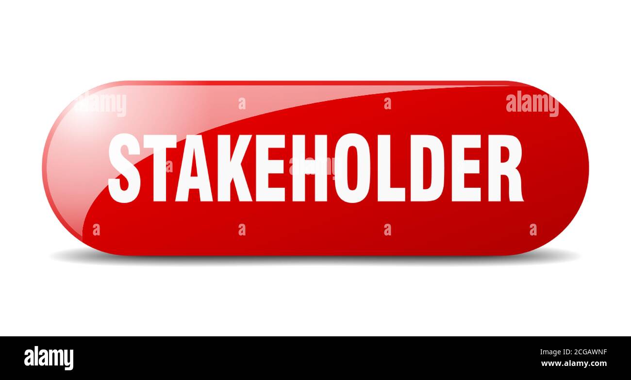 stakeholder button. rounded glass sign. sticker. banner Stock Vector ...