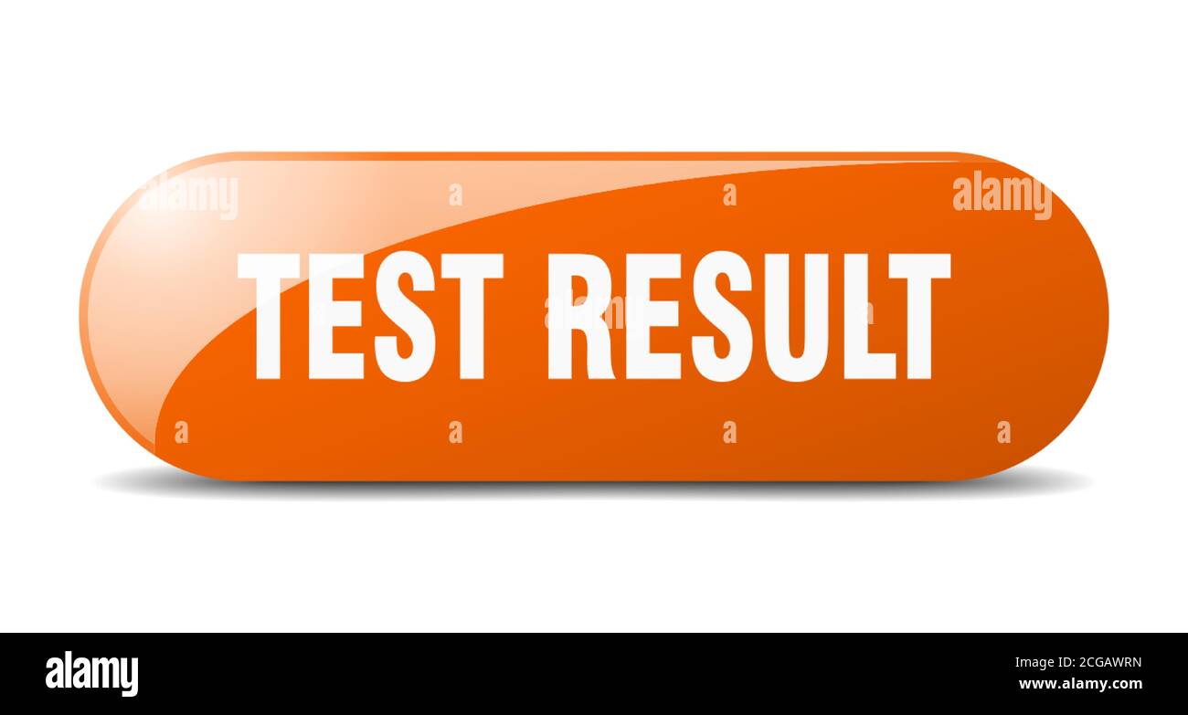test result button. rounded glass sign. sticker. banner Stock Vector ...