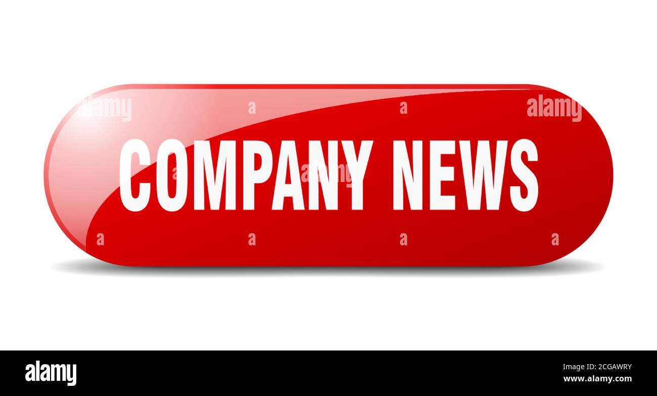 company news button. rounded glass sign. sticker. banner Stock Vector ...