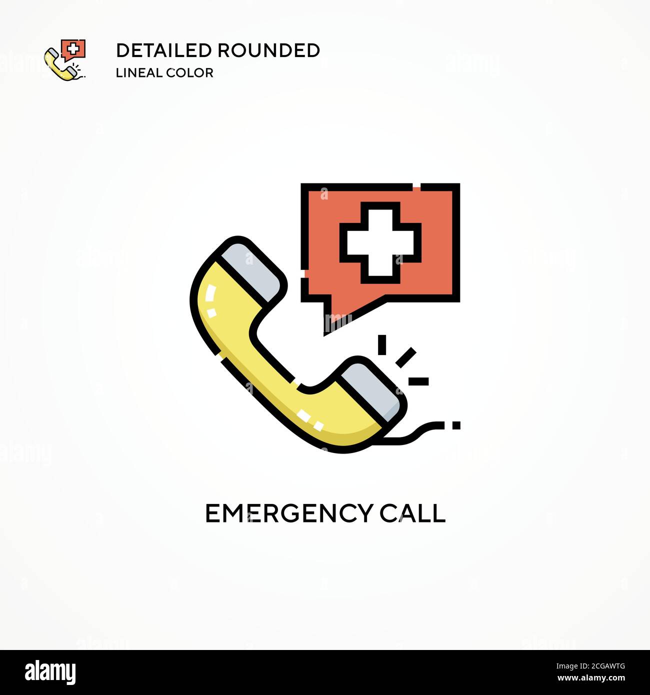 Emergency call vector icon. Modern vector illustration concepts. Easy ...