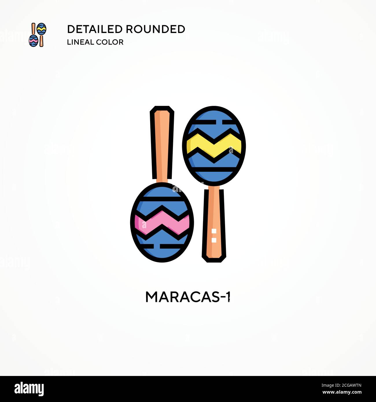 Maracas-1 vector icon. Modern vector illustration concepts. Easy to ...