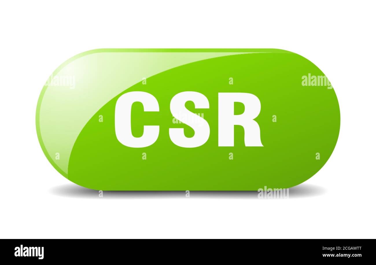 csr button. rounded glass sign. sticker. banner Stock Vector Image ...