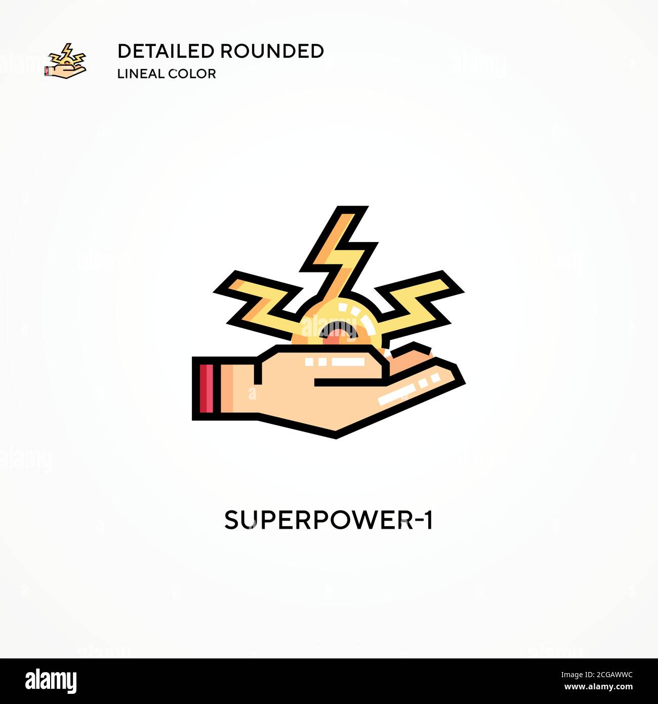 Superpower-1 vector icon. Modern vector illustration concepts. Easy to ...