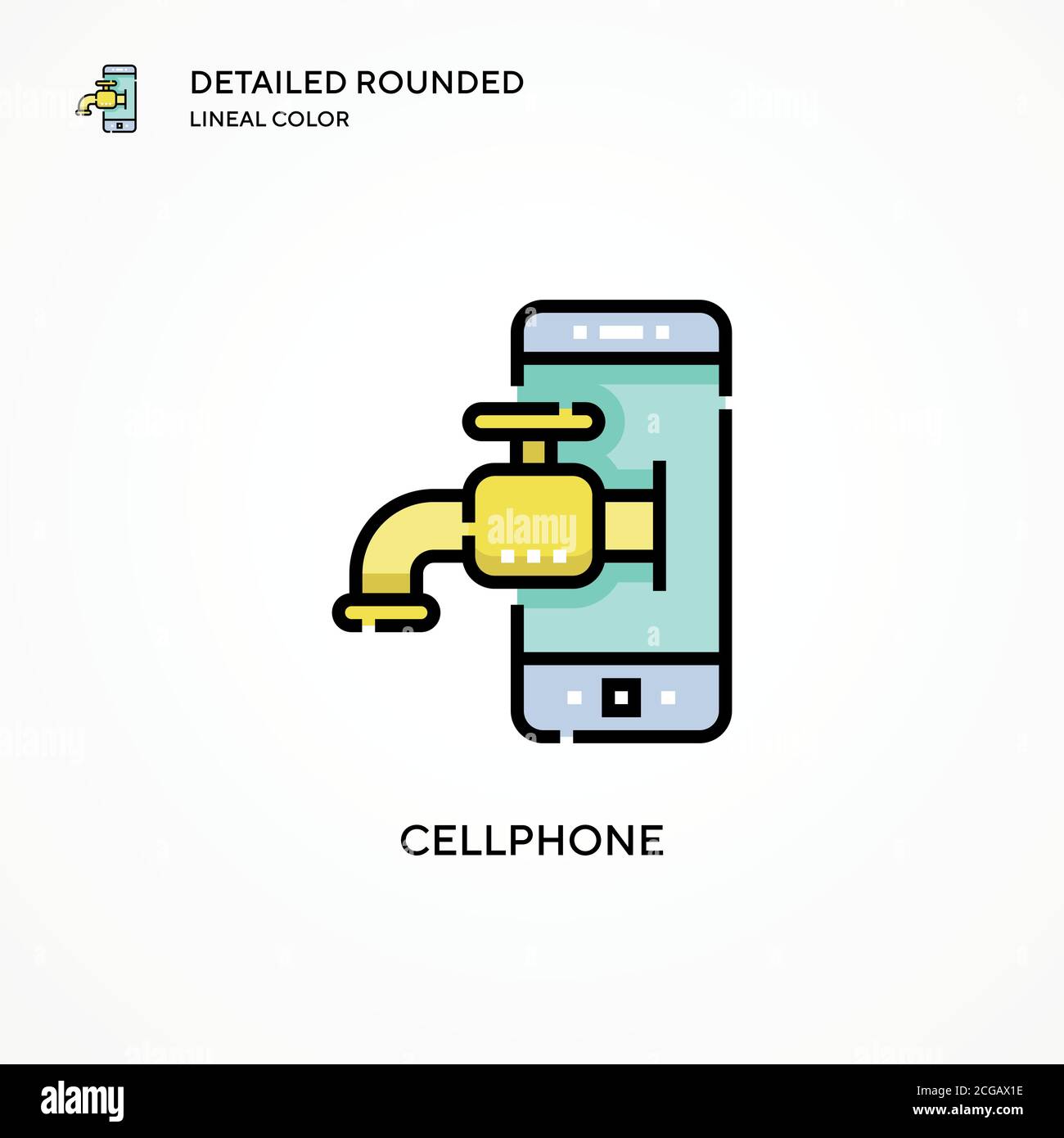Cellphone vector icon. Modern vector illustration concepts. Easy to ...