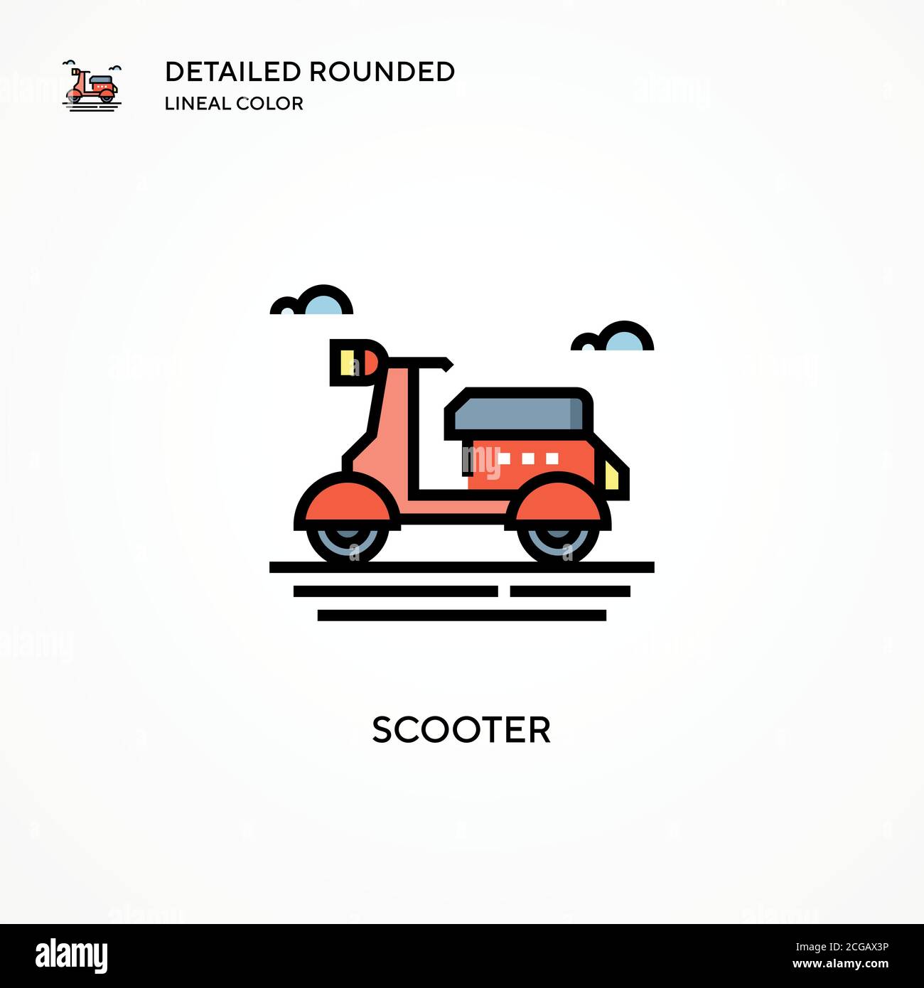 Scooter vector icon. Modern vector illustration concepts. Easy to edit ...