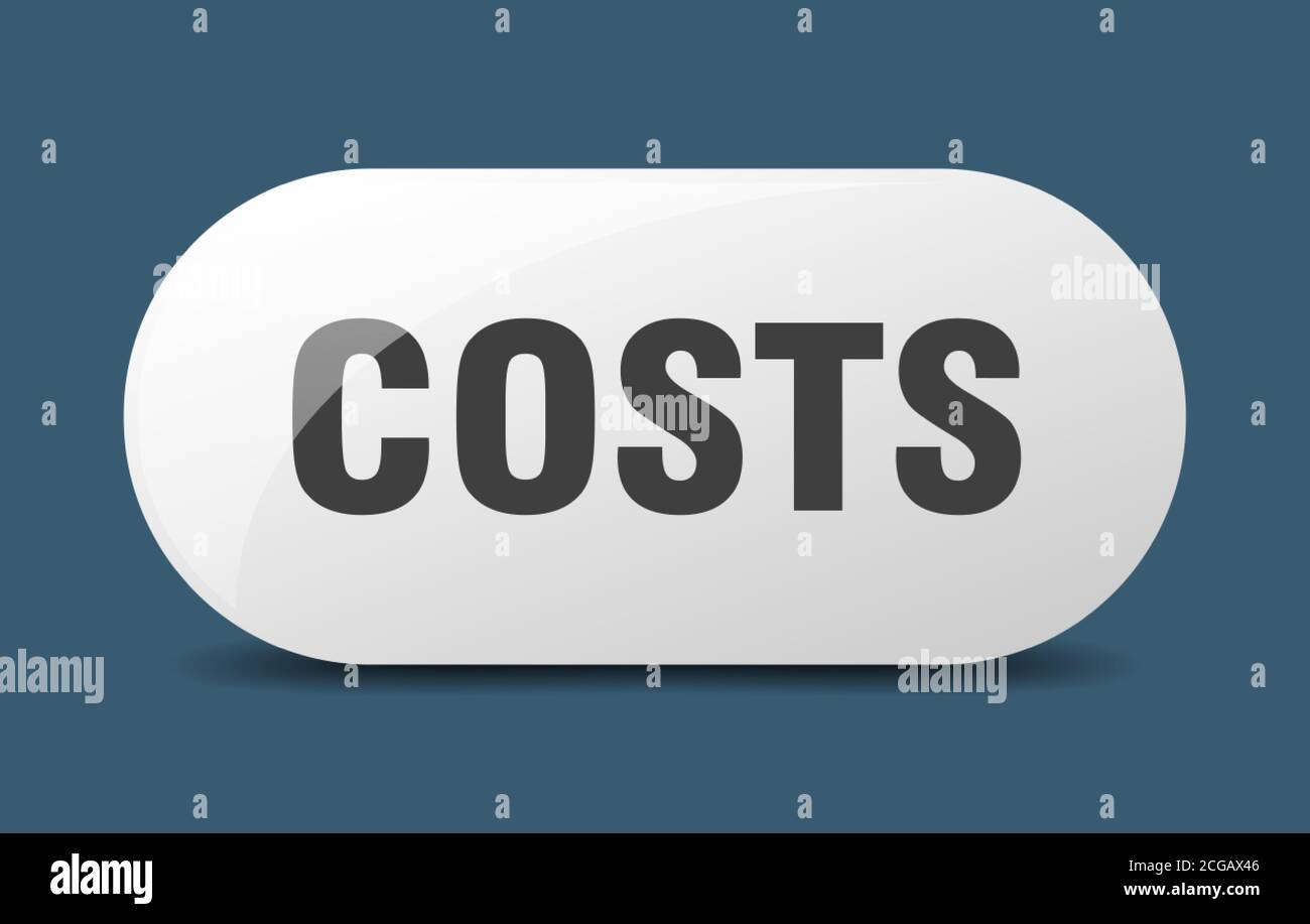 costs button. rounded glass sign. sticker. banner Stock Vector Image ...