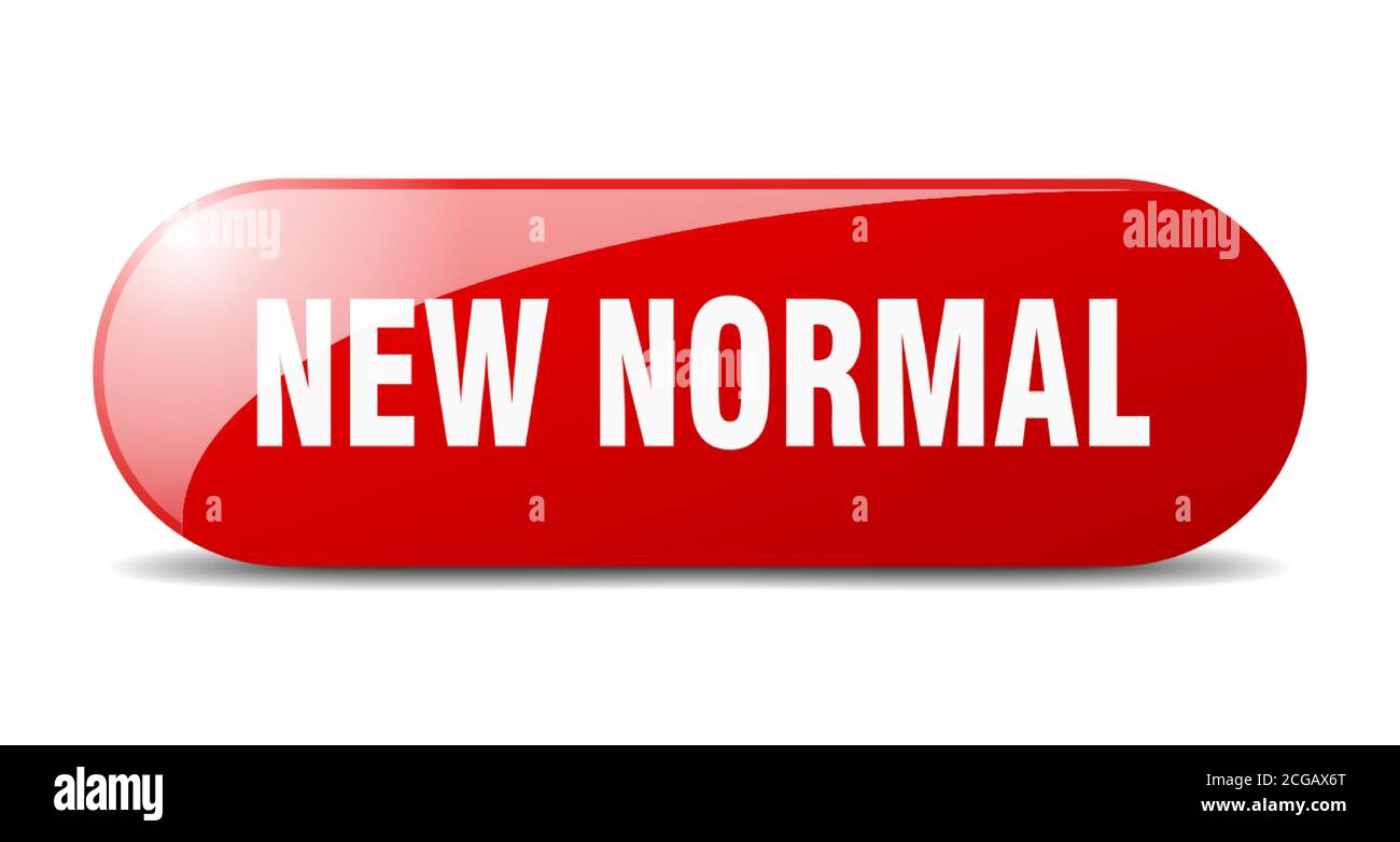 new normal button. rounded glass sign. sticker. banner Stock Vector ...