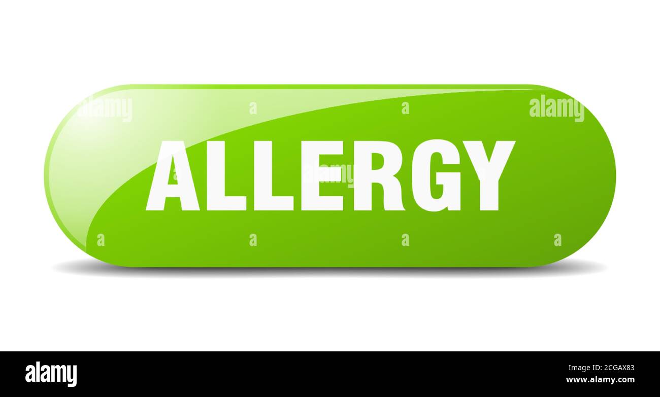 allergy button. rounded glass sign. sticker. banner Stock Vector Image ...