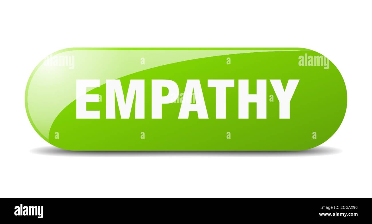 empathy button. rounded glass sign. sticker. banner Stock Vector Image ...
