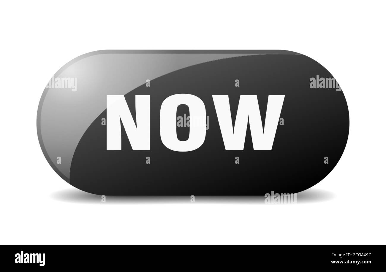 now button. rounded glass sign. sticker. banner Stock Vector Image ...