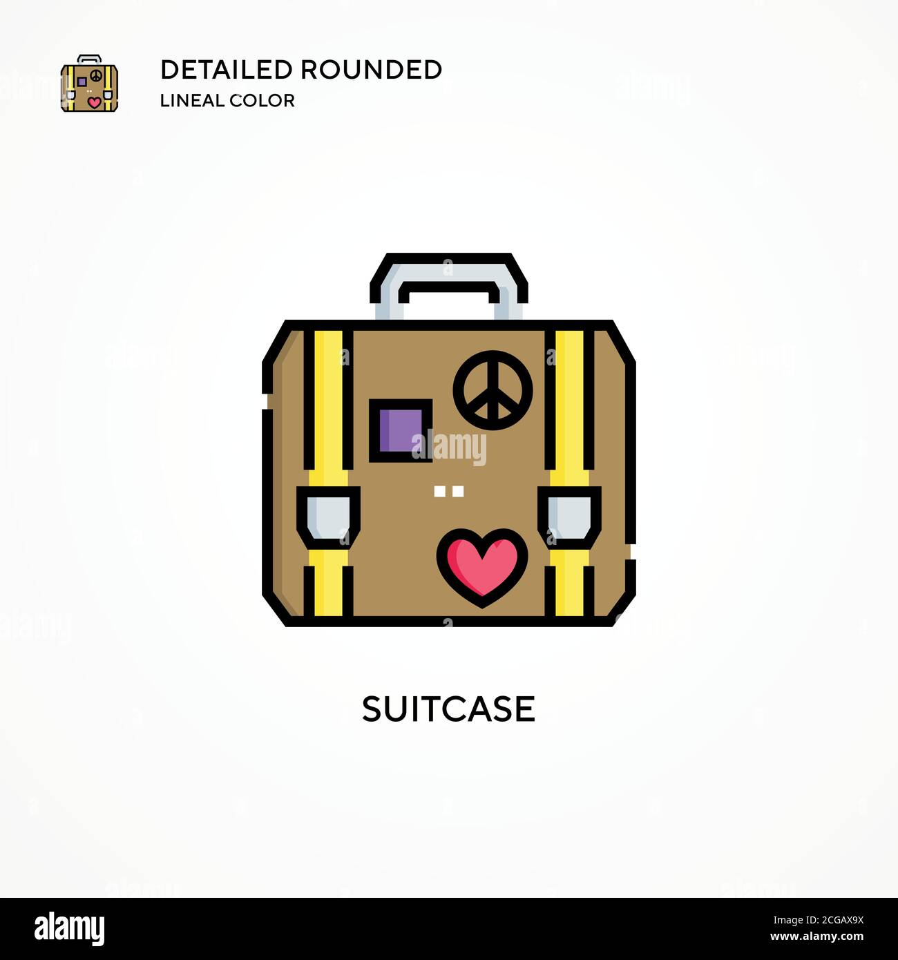 Suitcase vector icon. Modern vector illustration concepts. Easy to edit ...
