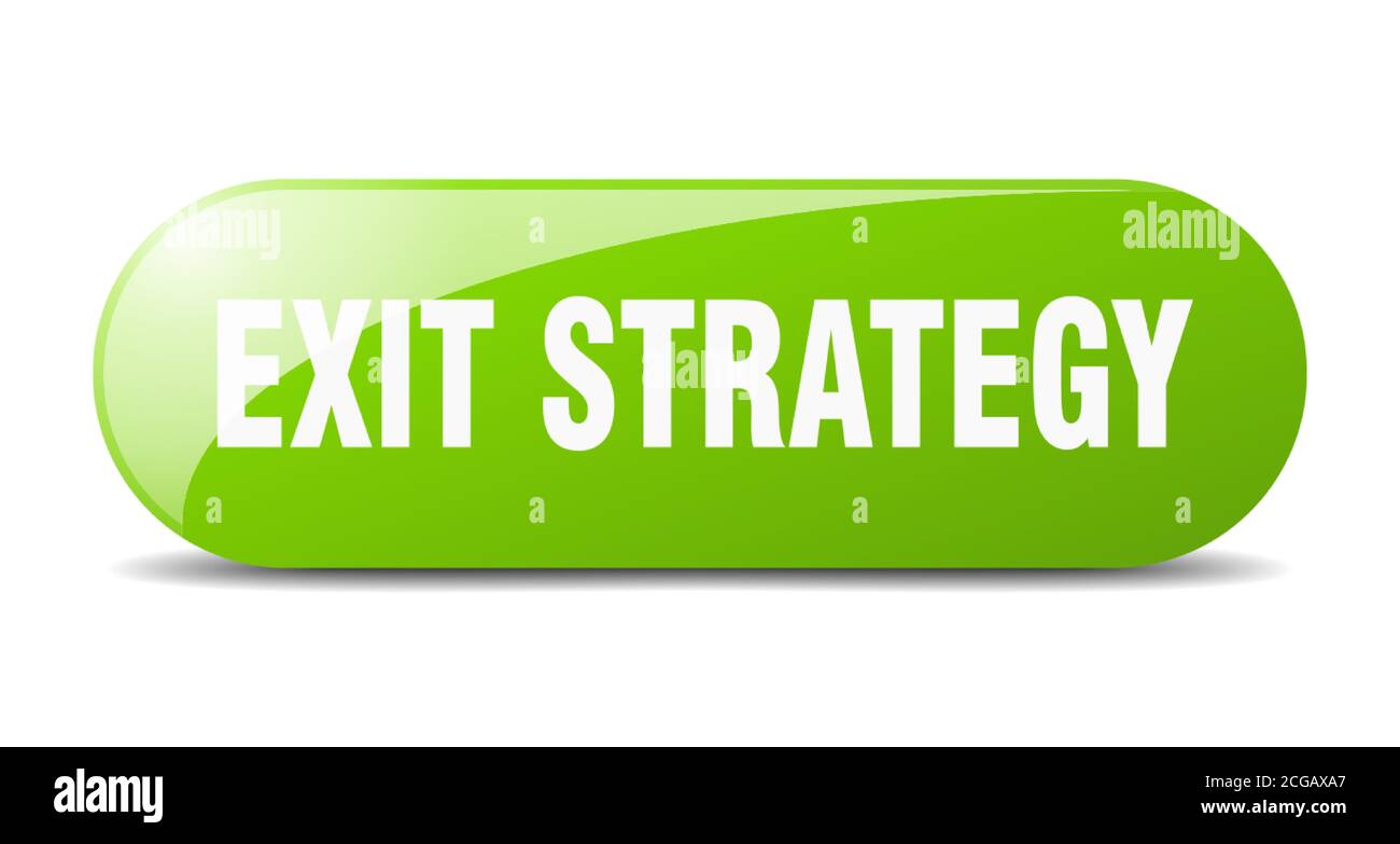 exit strategy button. rounded glass sign. sticker. banner Stock Vector ...
