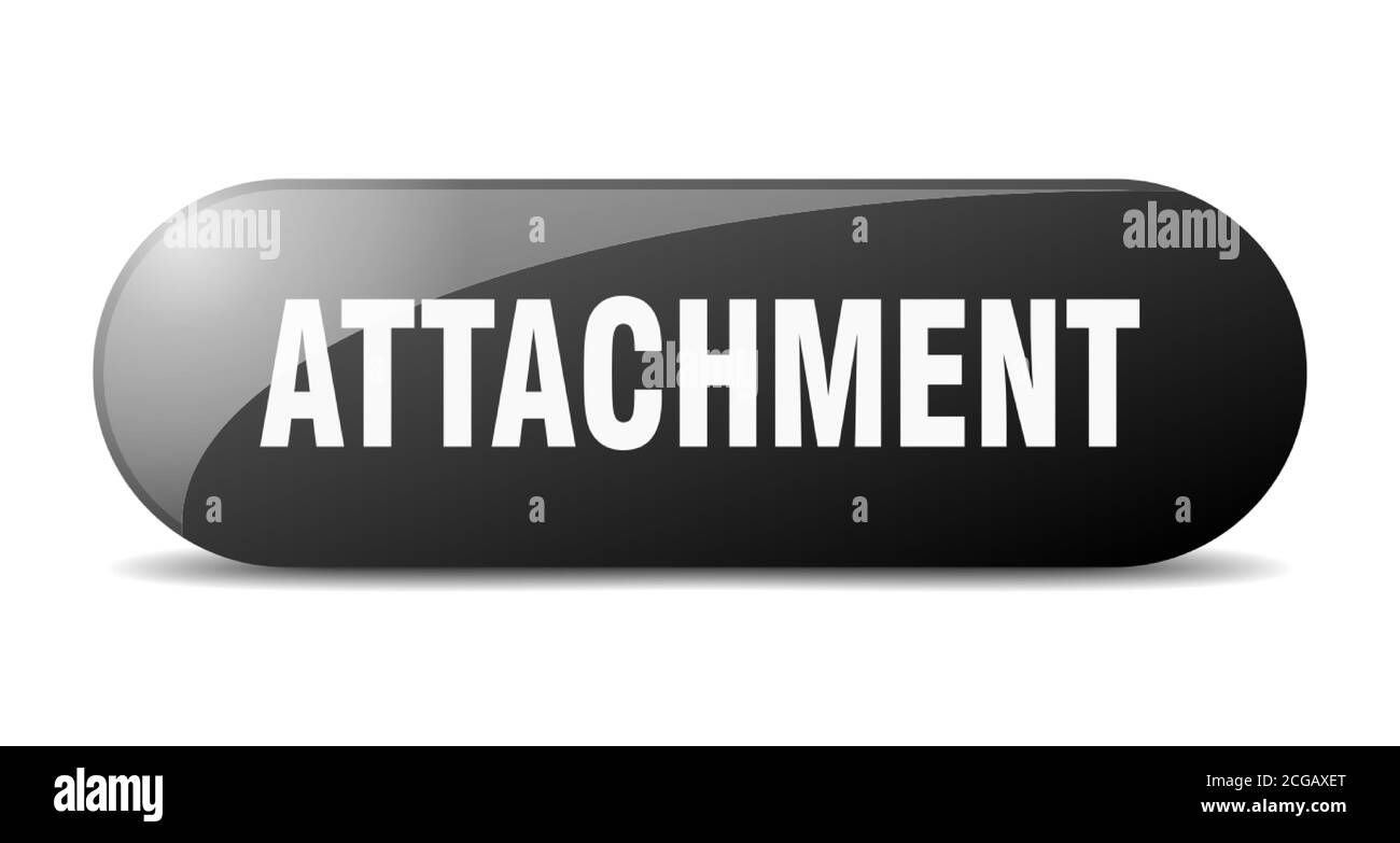 attachment button. rounded glass sign. sticker. banner Stock Vector ...