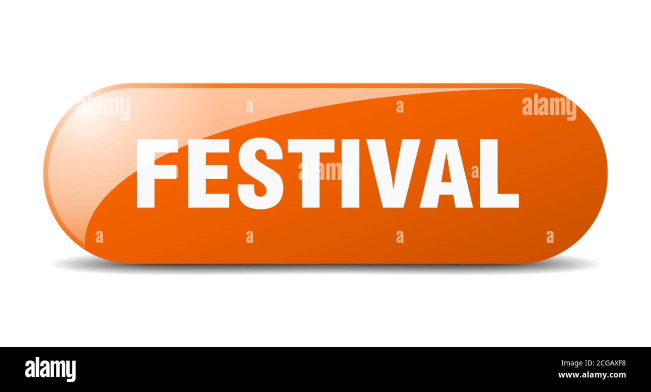 festival button. rounded glass sign. sticker. banner Stock Vector Image ...