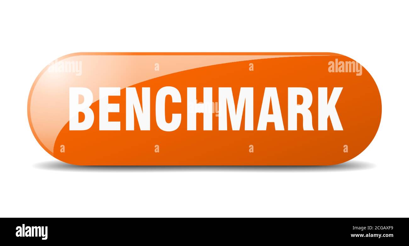 benchmark button. rounded glass sign. sticker. banner Stock Vector ...