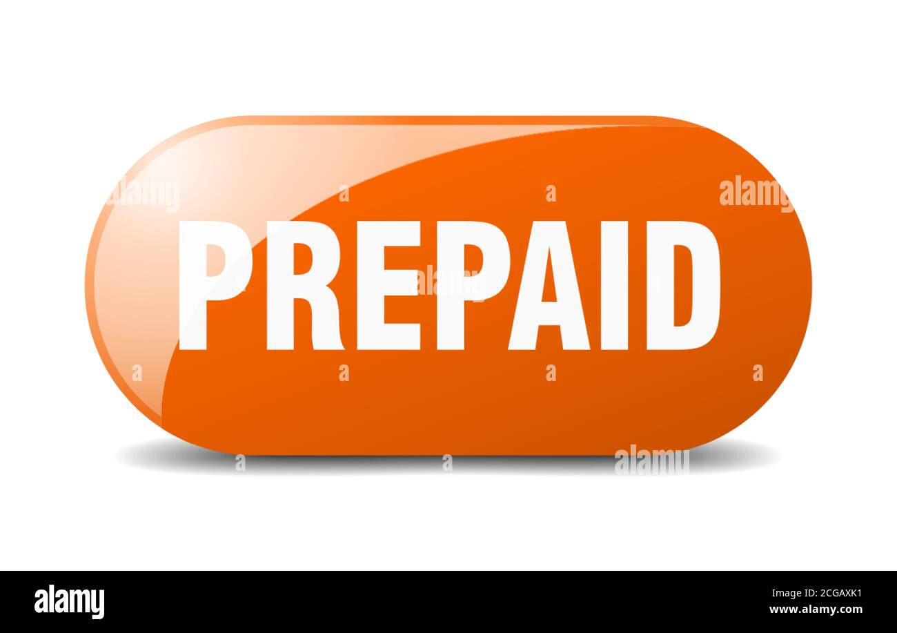 prepaid button. rounded glass sign. sticker. banner Stock Vector Image ...