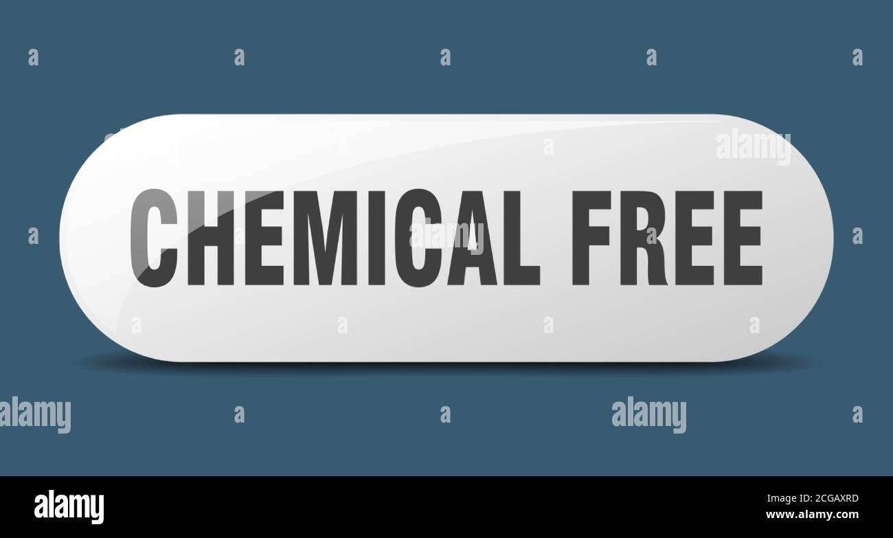 chemical free button. rounded glass sign. sticker. banner Stock Vector ...