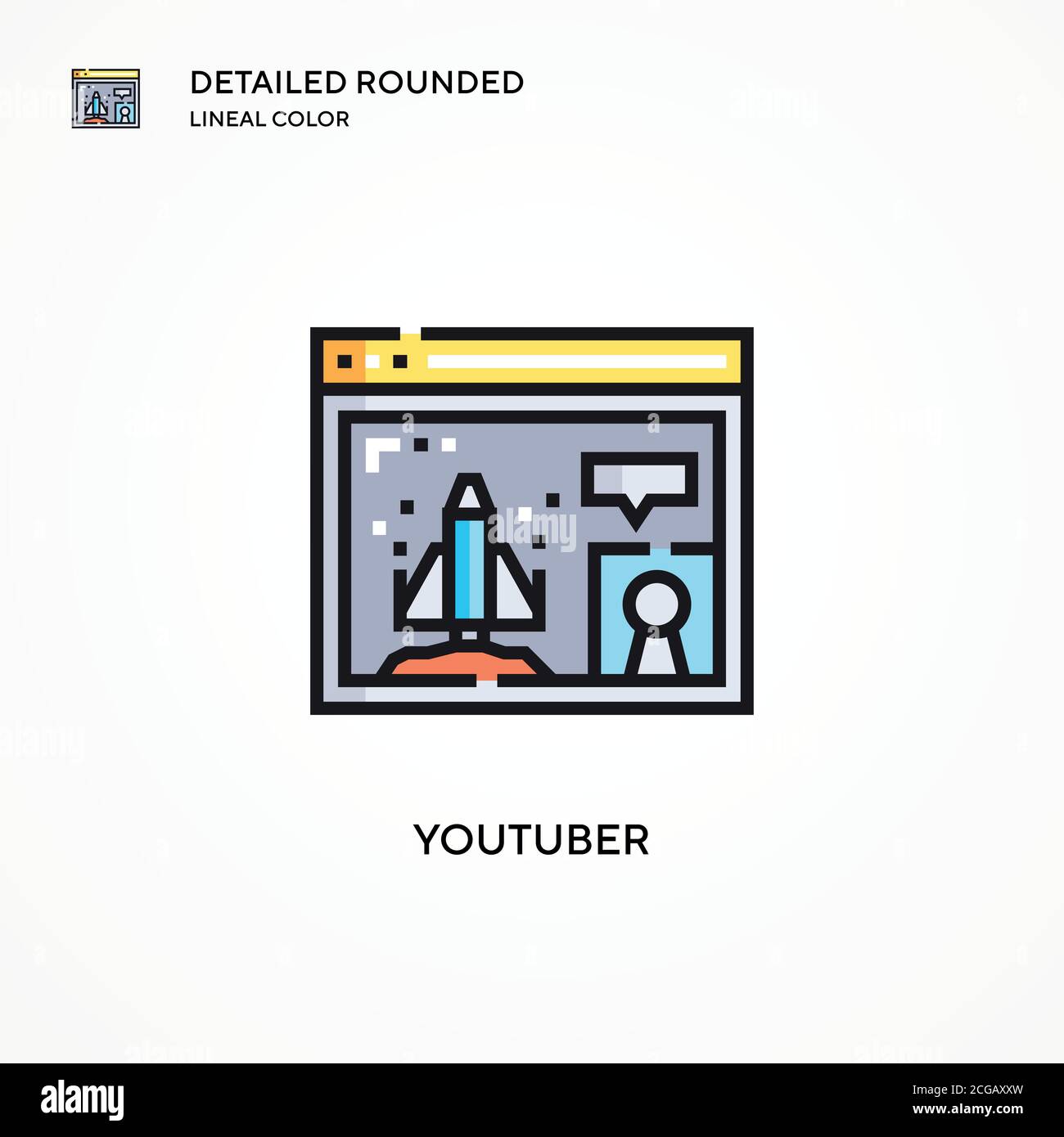 Youtuber vector icon. Modern vector illustration concepts. Easy to edit ...