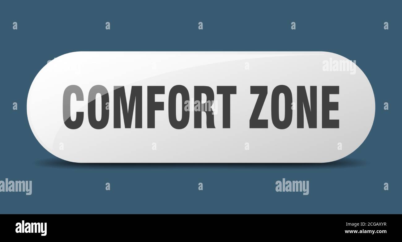 comfort zone button. rounded glass sign. sticker. banner Stock Vector ...