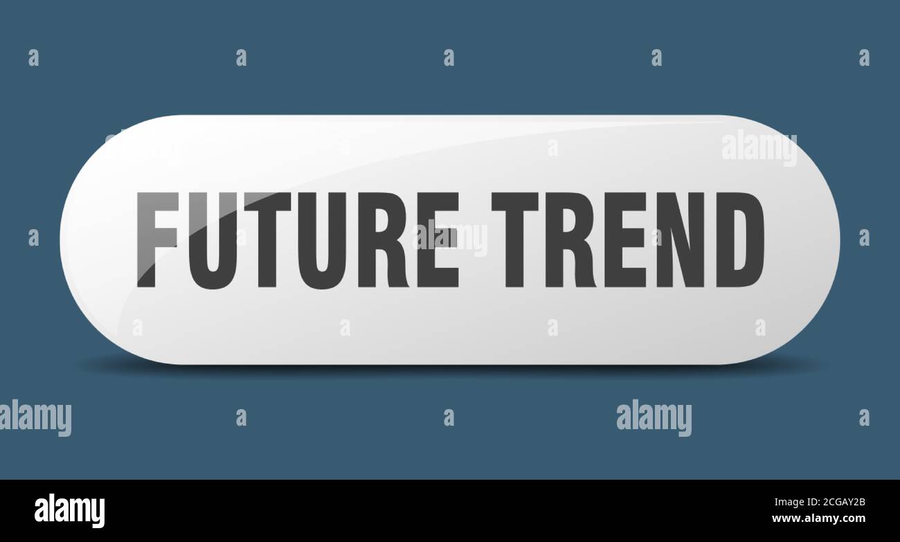 future trend button. rounded glass sign. sticker. banner Stock Vector ...