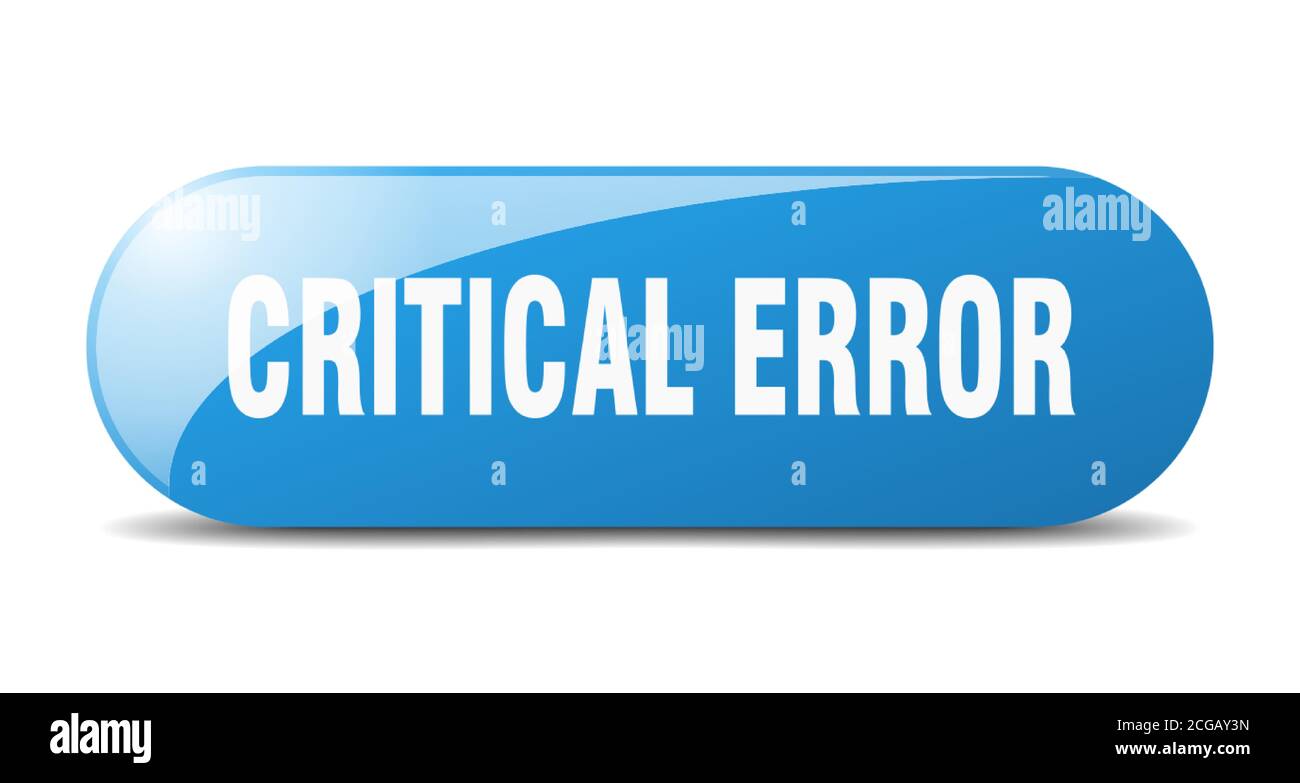 critical error button. rounded glass sign. sticker. banner Stock Vector ...