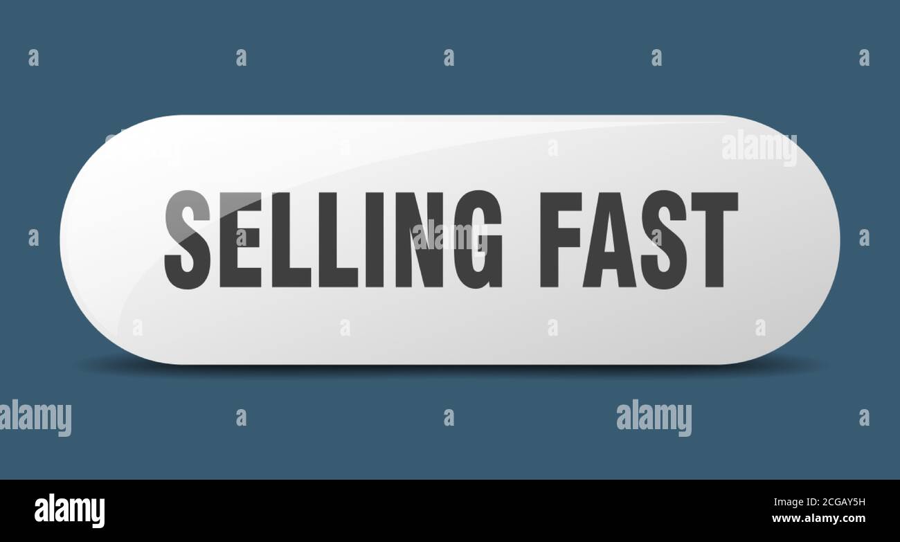 selling fast button. rounded glass sign. sticker. banner Stock Vector ...
