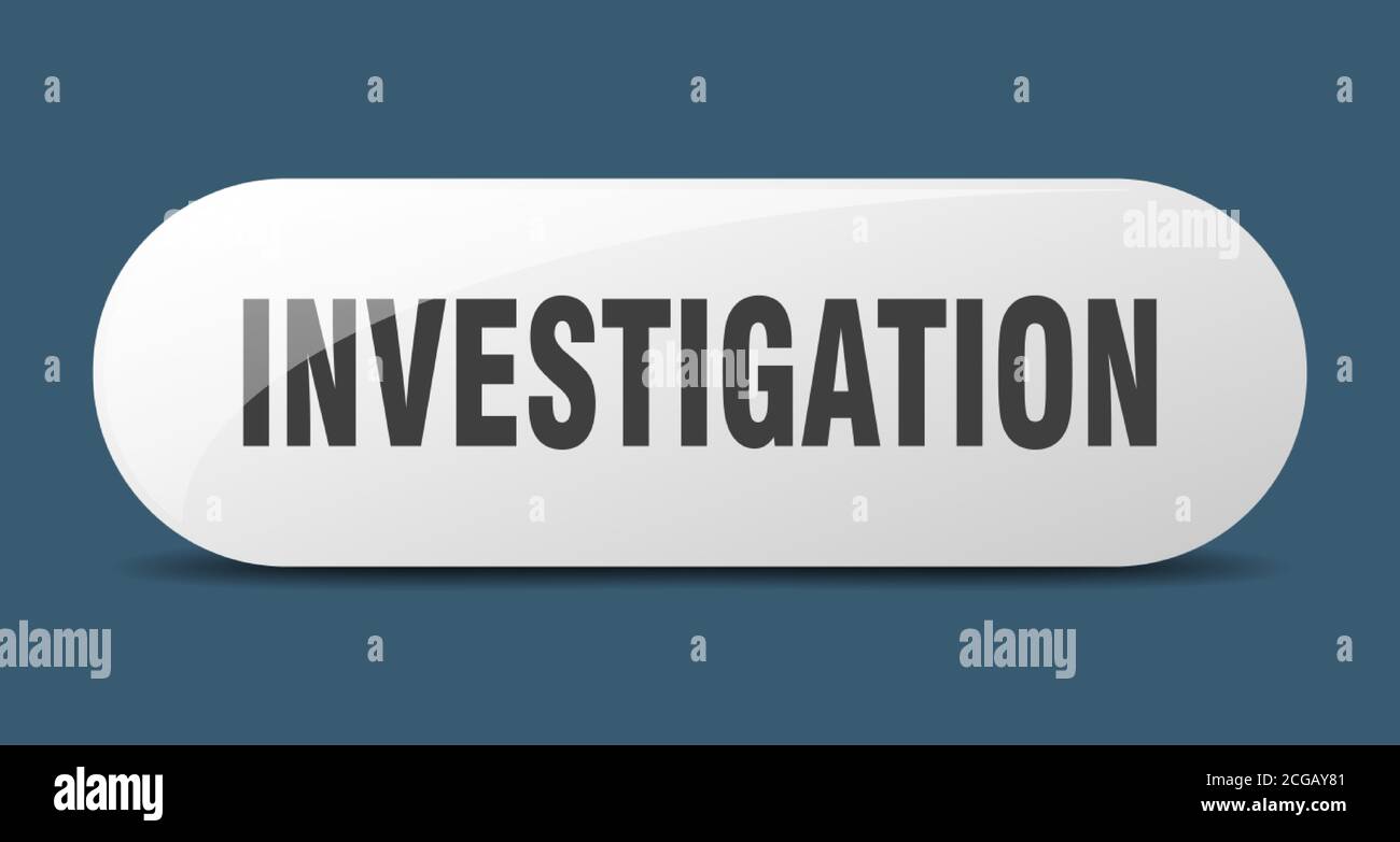 investigation button. rounded glass sign. sticker. banner Stock Vector ...