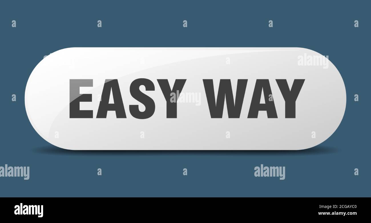 easy way button. rounded glass sign. sticker. banner Stock Vector Image ...