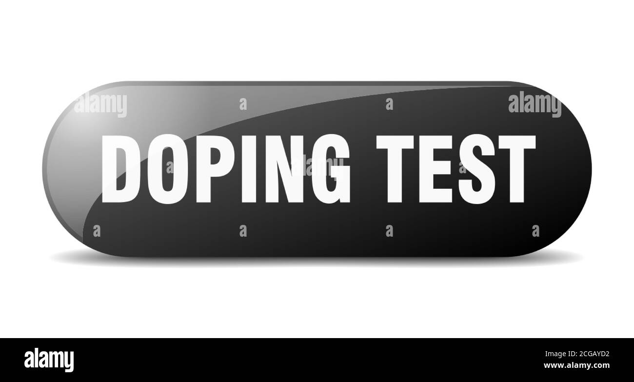 doping test button. rounded glass sign. sticker. banner Stock Vector ...