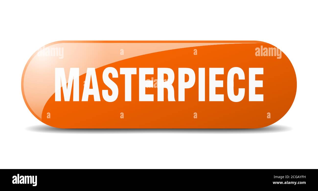 masterpiece button. rounded glass sign. sticker. banner Stock Vector ...