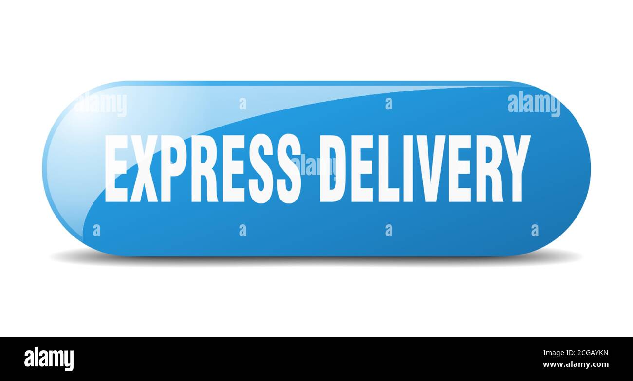 express delivery button. rounded glass sign. sticker. banner Stock ...