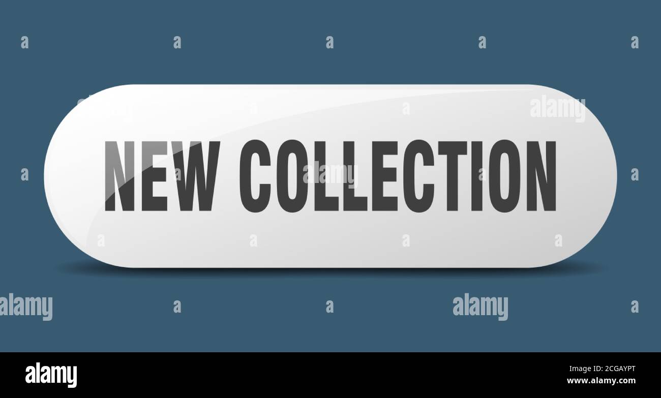 new collection button. rounded glass sign. sticker. banner Stock Vector ...