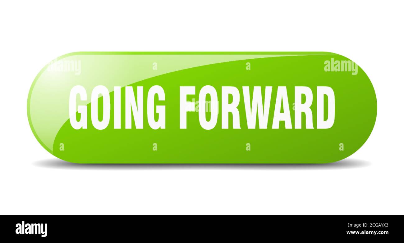 going forward button. rounded glass sign. sticker. banner Stock Vector ...