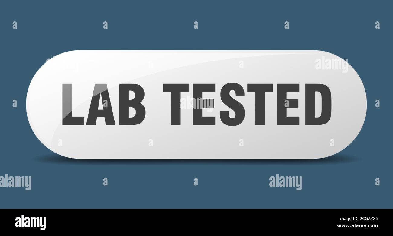 lab tested button. rounded glass sign. sticker. banner Stock Vector ...