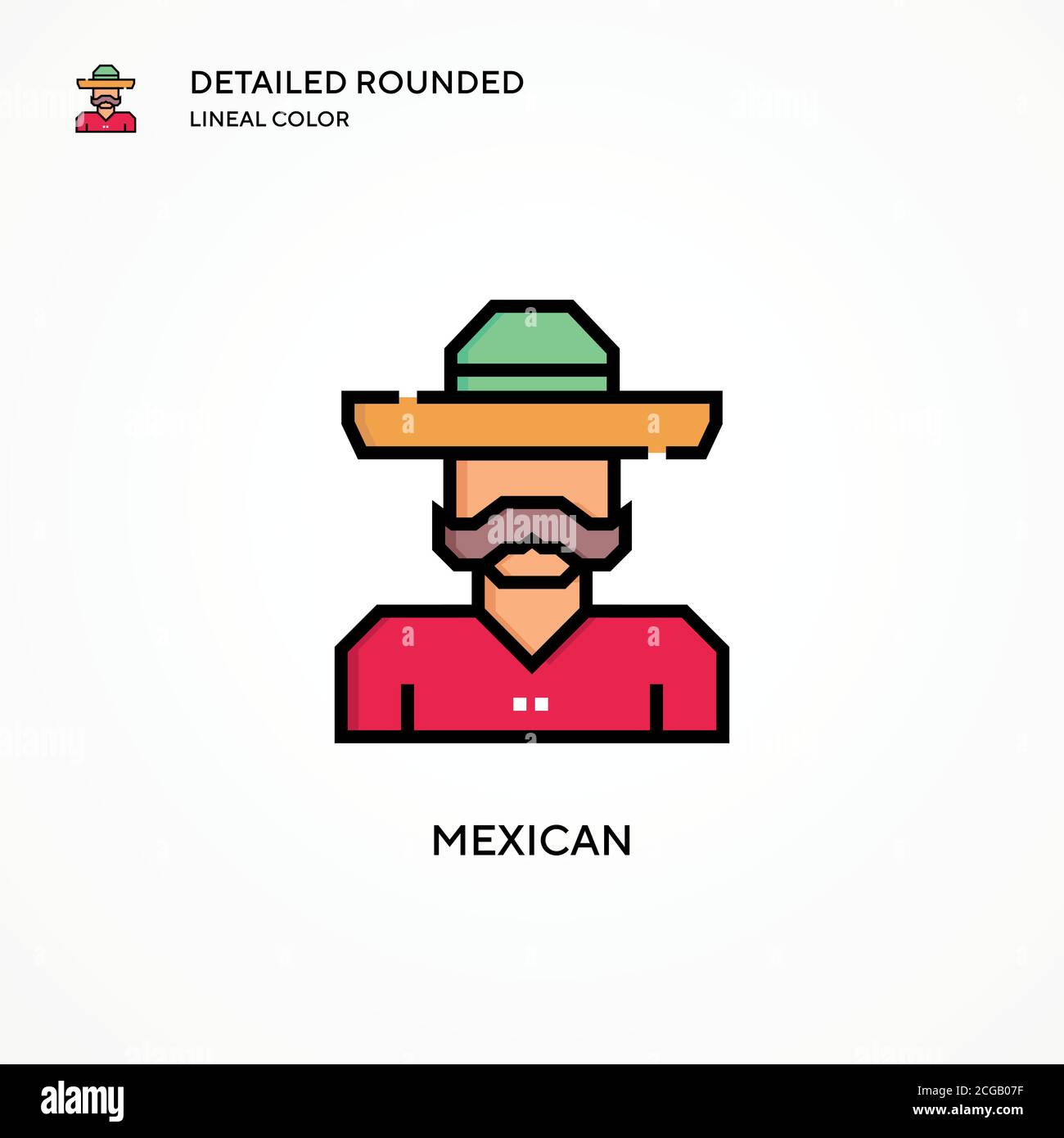 Mexican vector icon. Modern vector illustration concepts. Easy to edit ...