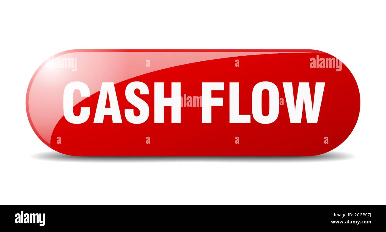 cash flow button. rounded glass sign. sticker. banner Stock Vector ...