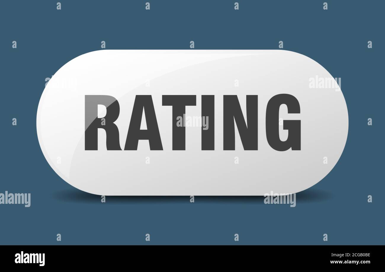 rating button. rounded glass sign. sticker. banner Stock Vector Image ...