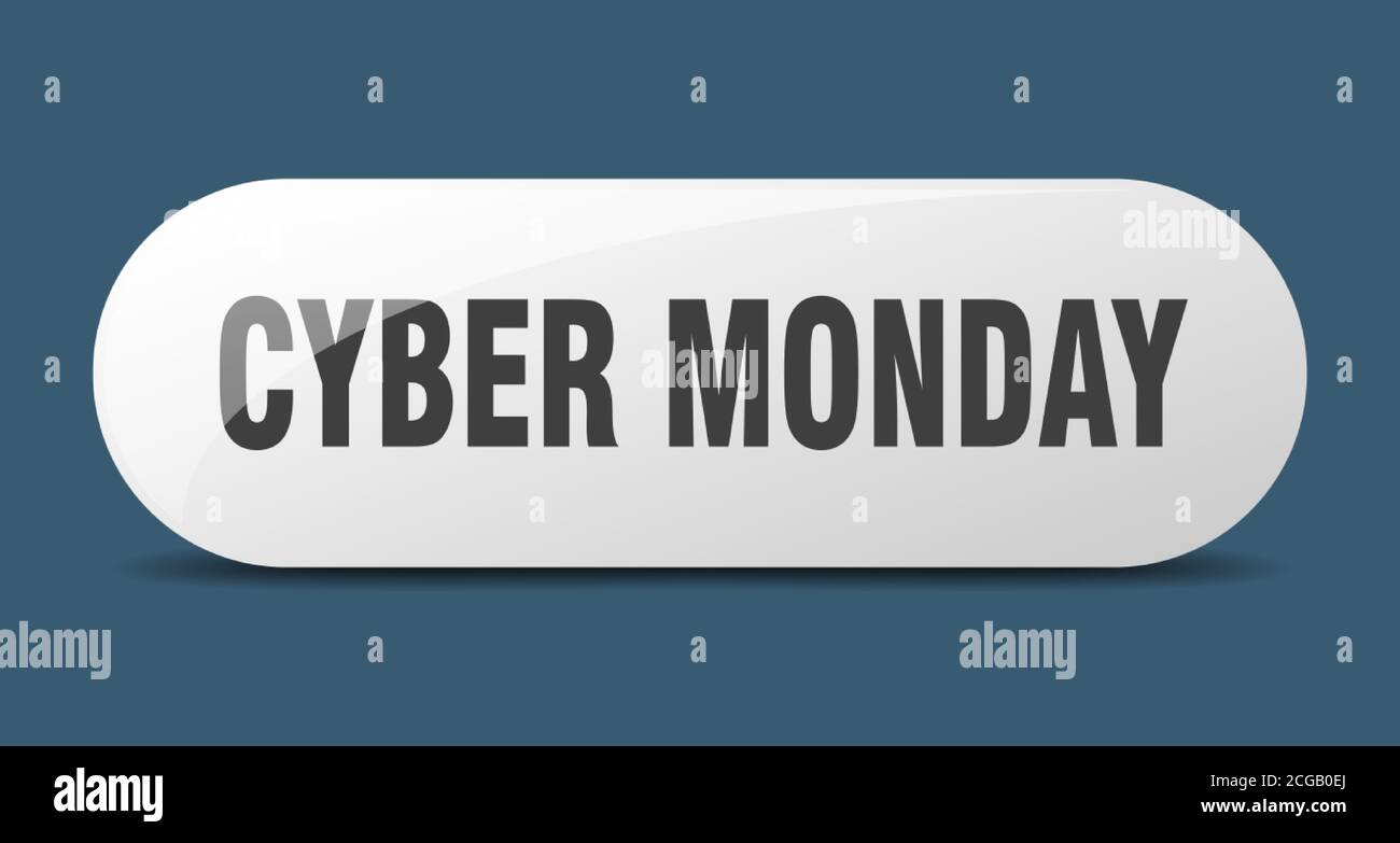 cyber monday button. rounded glass sign. sticker. banner Stock Vector Image & Art - Alamy